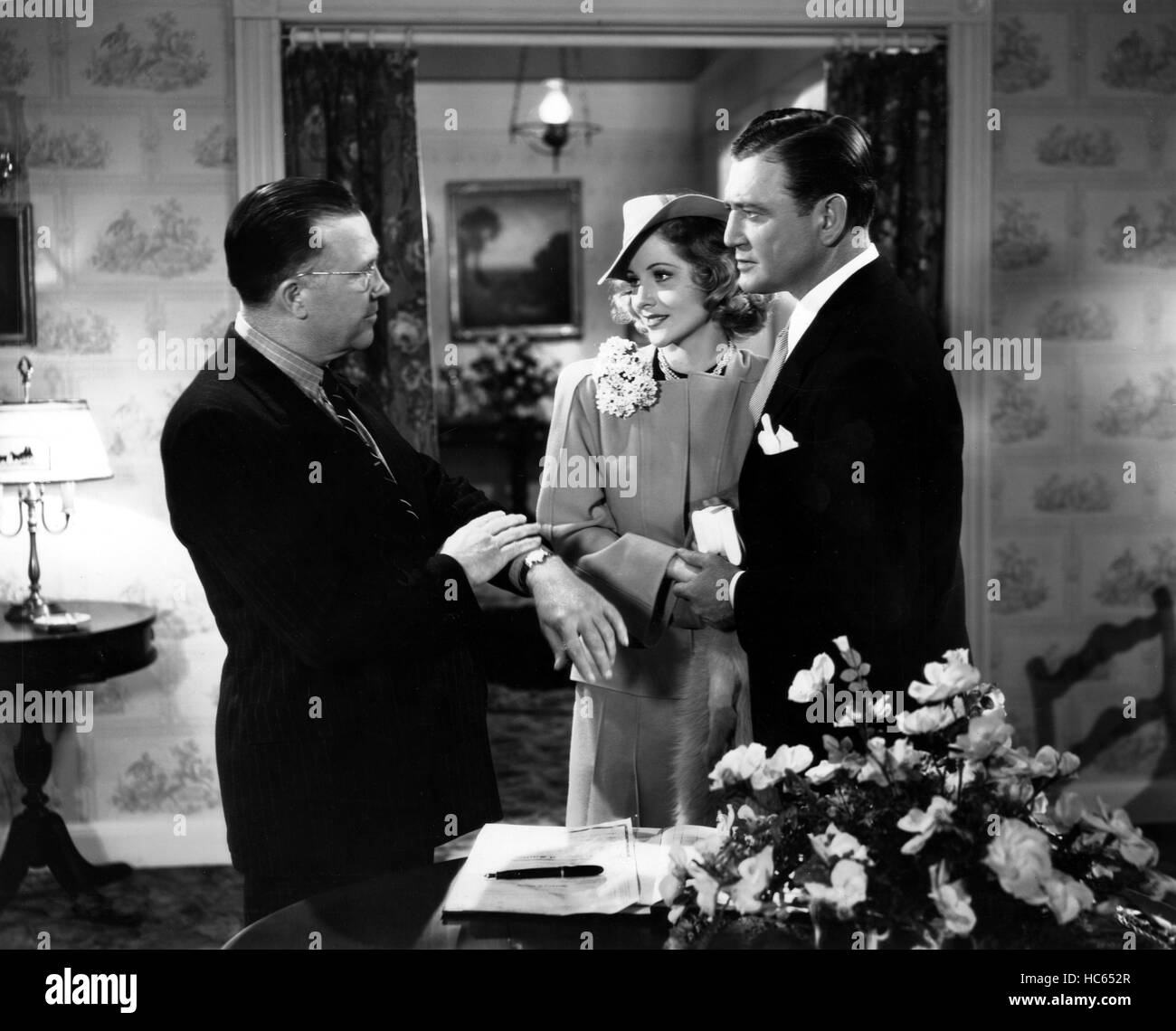 SKY GIANT, Harry Hayden, Joan Fontaine, Richard Dix, 1938 Stock Photo ...