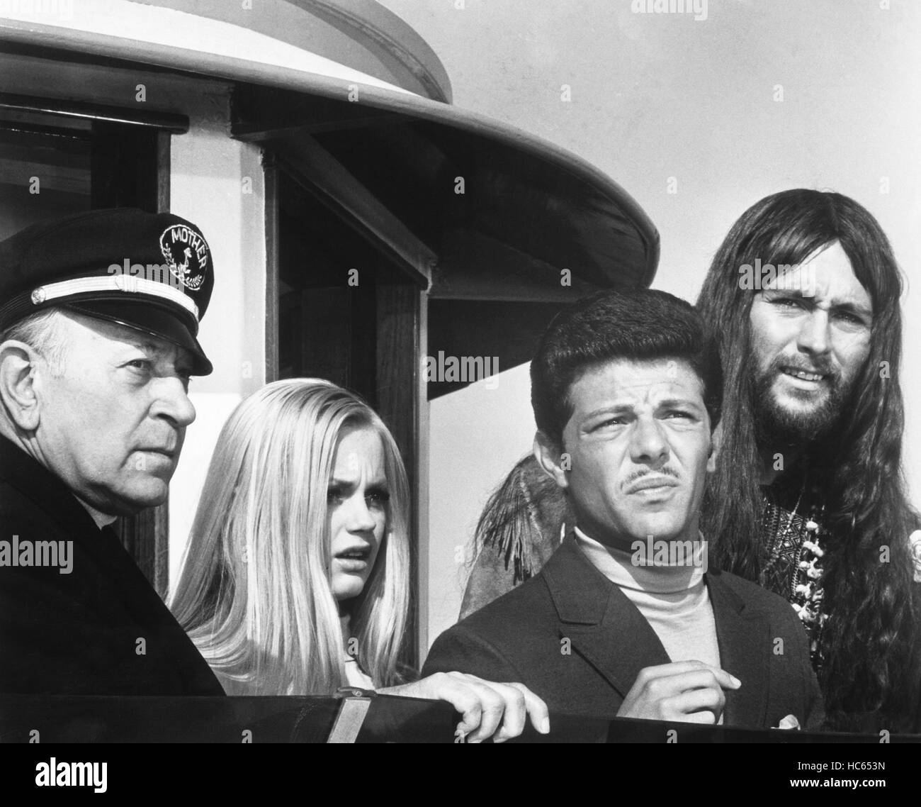 SKIDOO, from left: George Raft, Alexandra Hay, Frankie Avalon, John ...