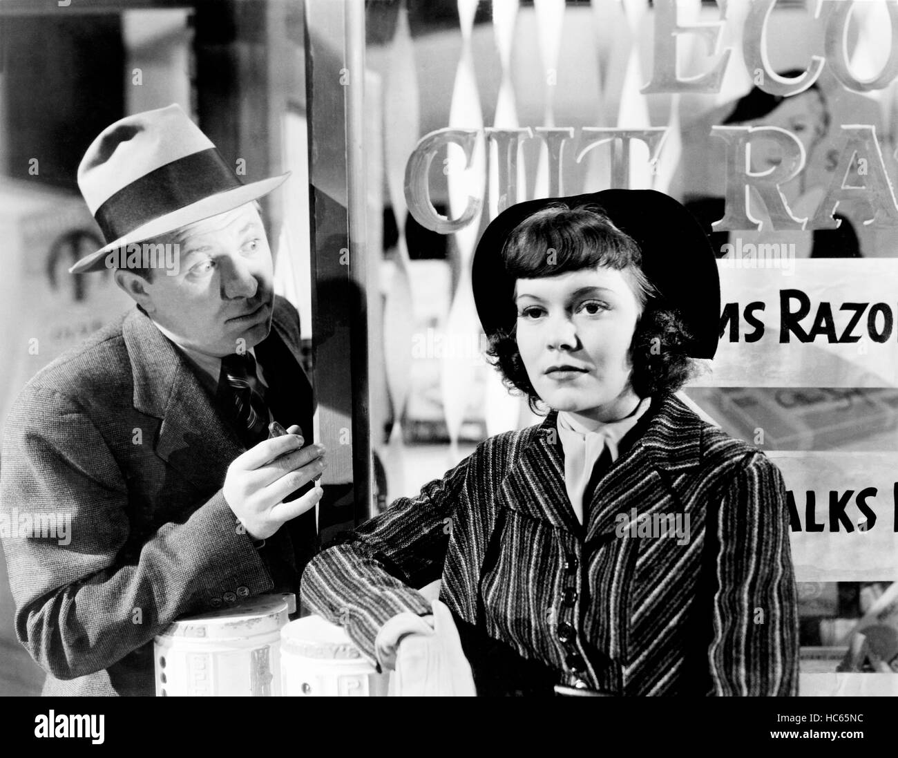 SLIM, from left: Stuart Erwin, Jane Wyman, 1937 Stock Photo - Alamy
