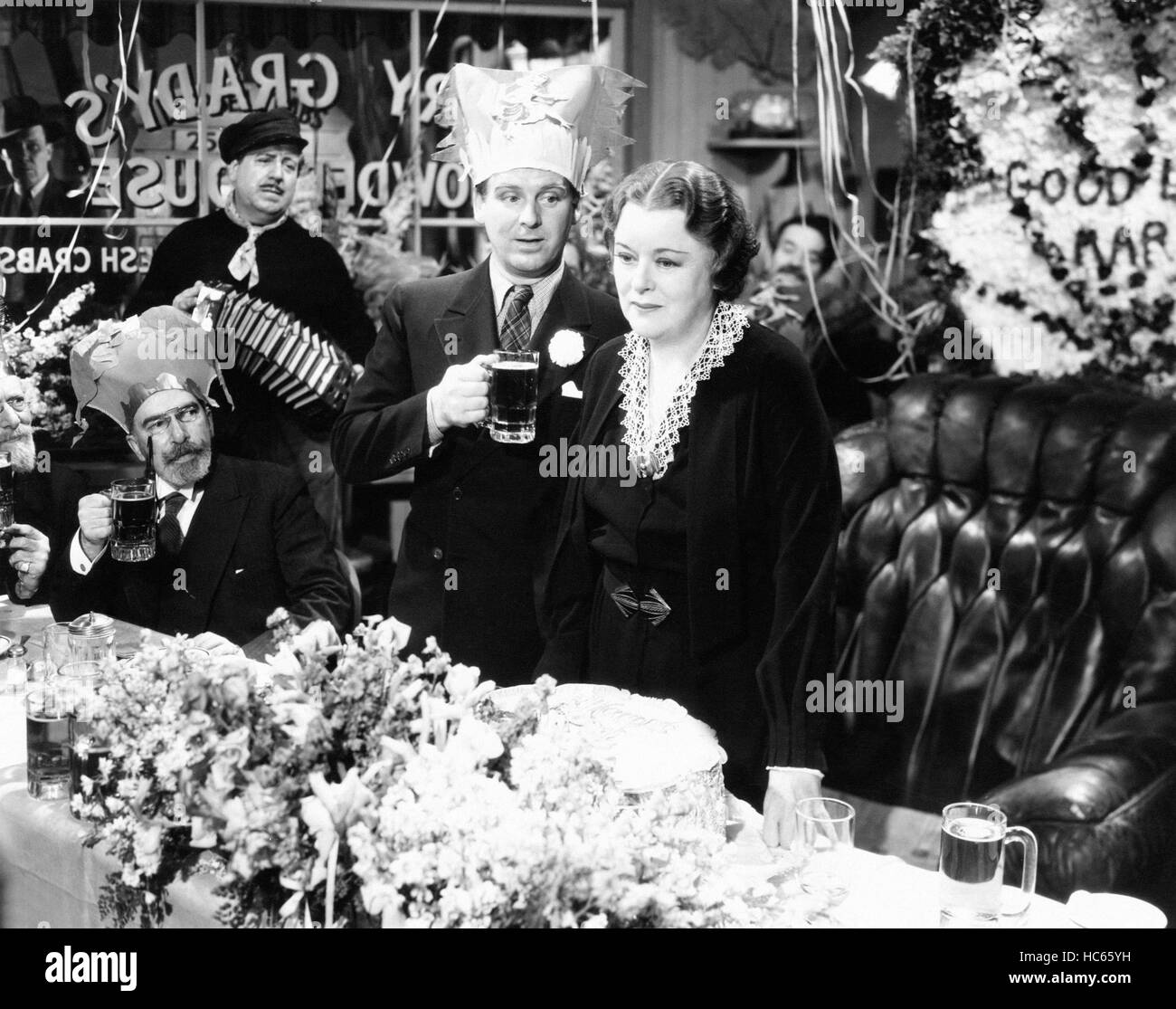 A SON COMES HOME, standing from left: George Humbert (accordian ...