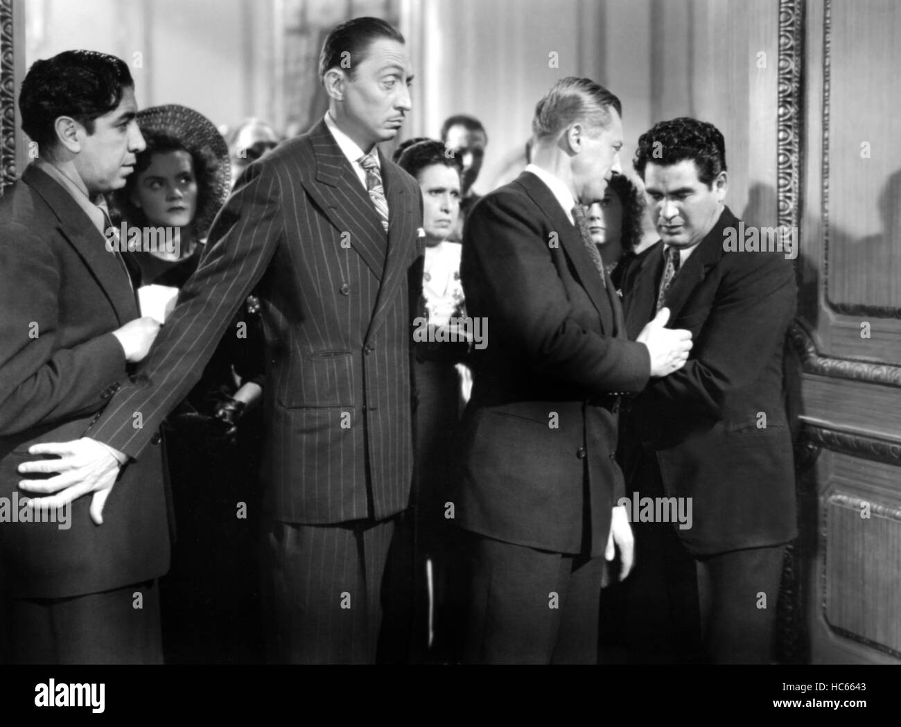 SOFIA, front second and third from left: Mischa Auer, Gene Raymond, 1948 Stock Photo - Alamy