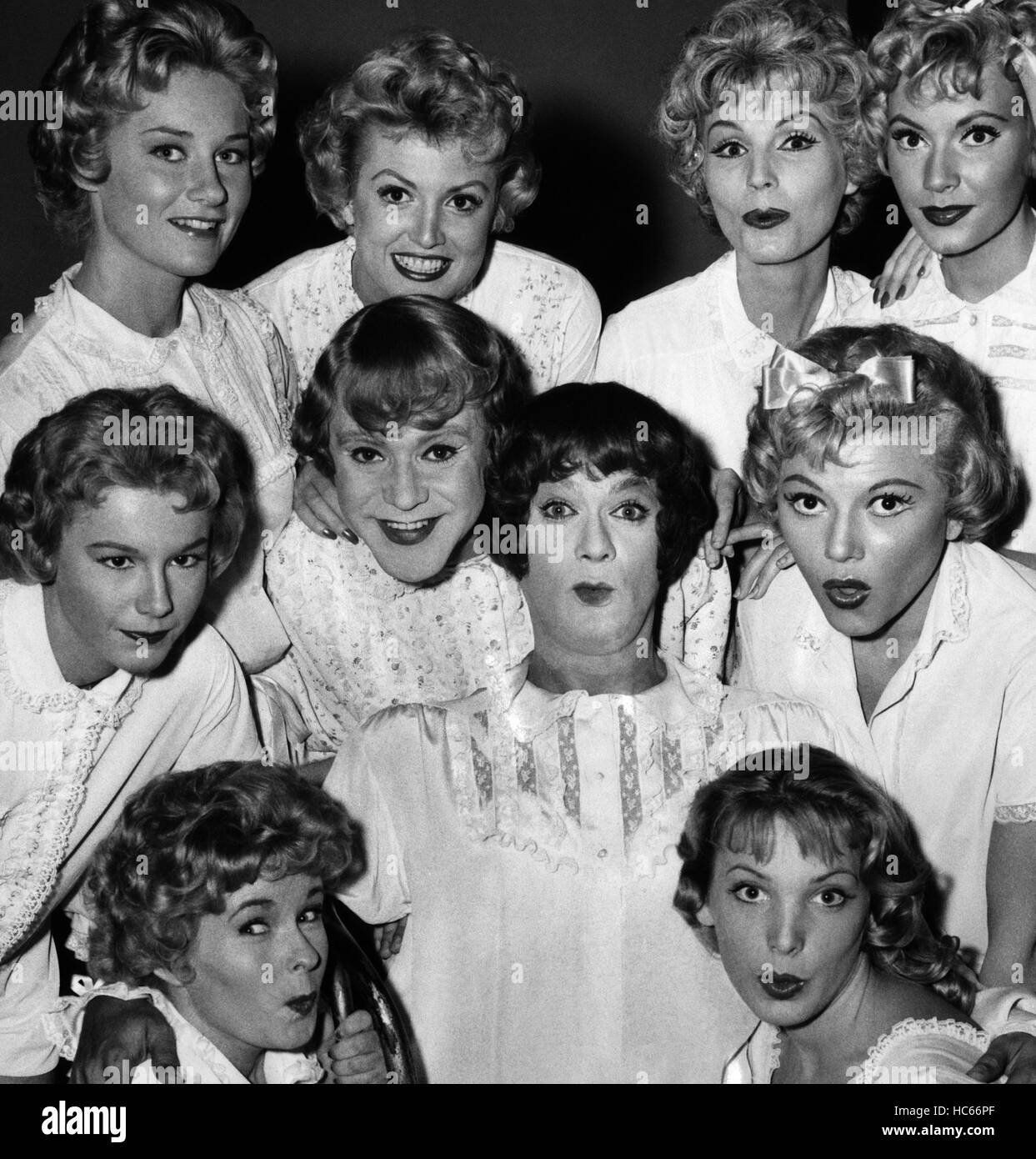 SOME LIKE IT HOT, Jack Lemmon, Tony Curtis, (center), surrounded by ...