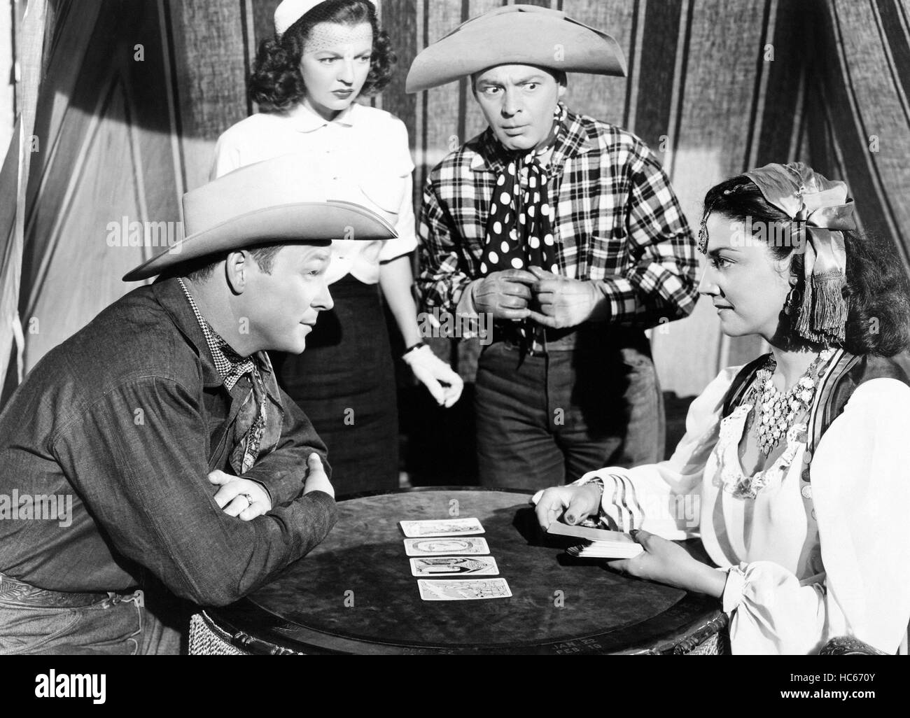 SOUTH OF CALIENTE, front from left: Roy Rogers, Charlita, rear from ...