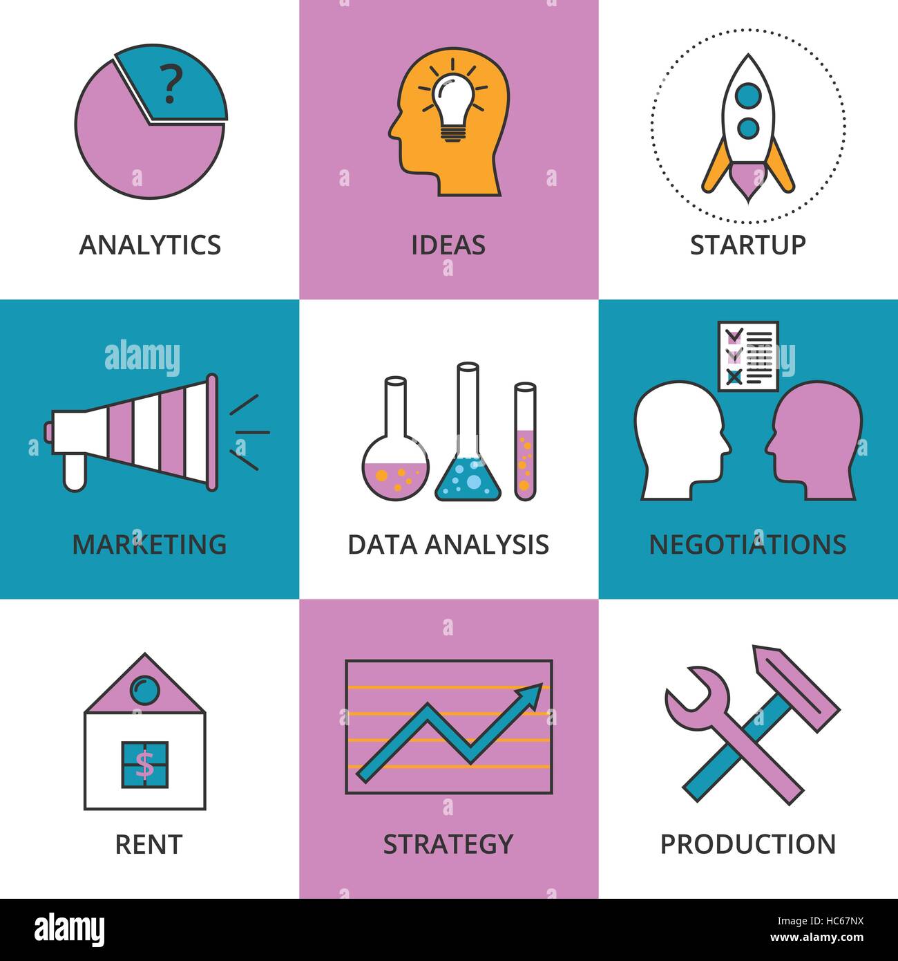 Business development icon hi-res stock photography and images - Alamy