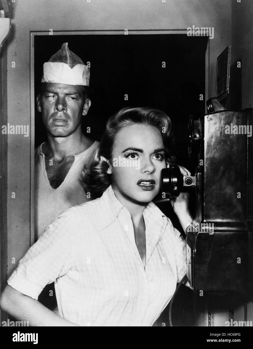 SHACK OUT ON 101, from left, Lee Marvin, Terry Moore, 1955 Stock Photo ...