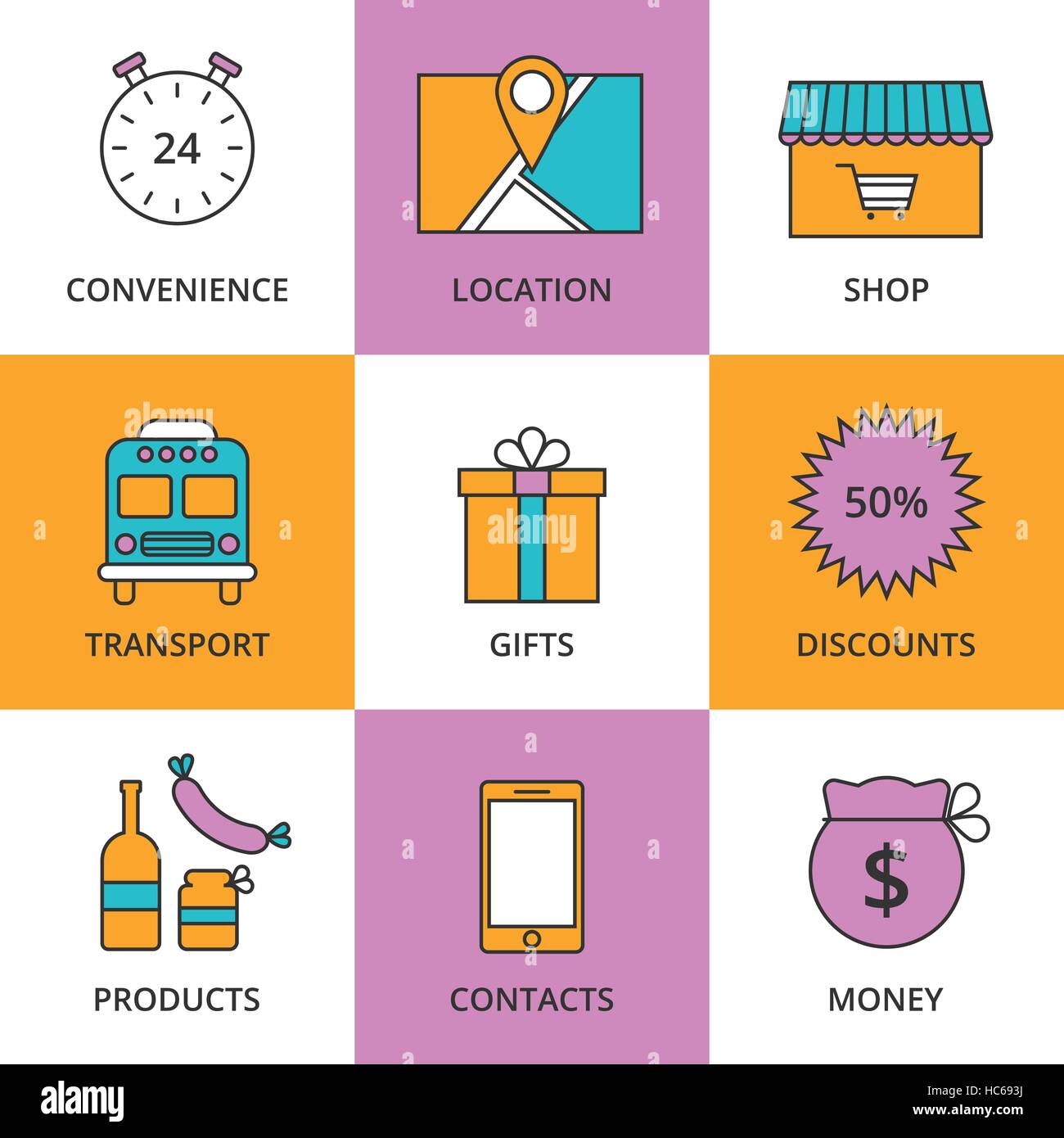 Stock Vector Linear icon Store Stock Vector Image & Art - Alamy