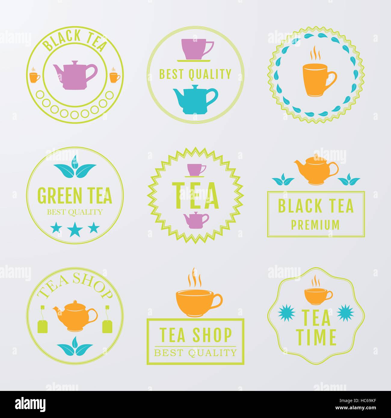 Vector illustration set of logos Stock Vector Image & Art - Alamy