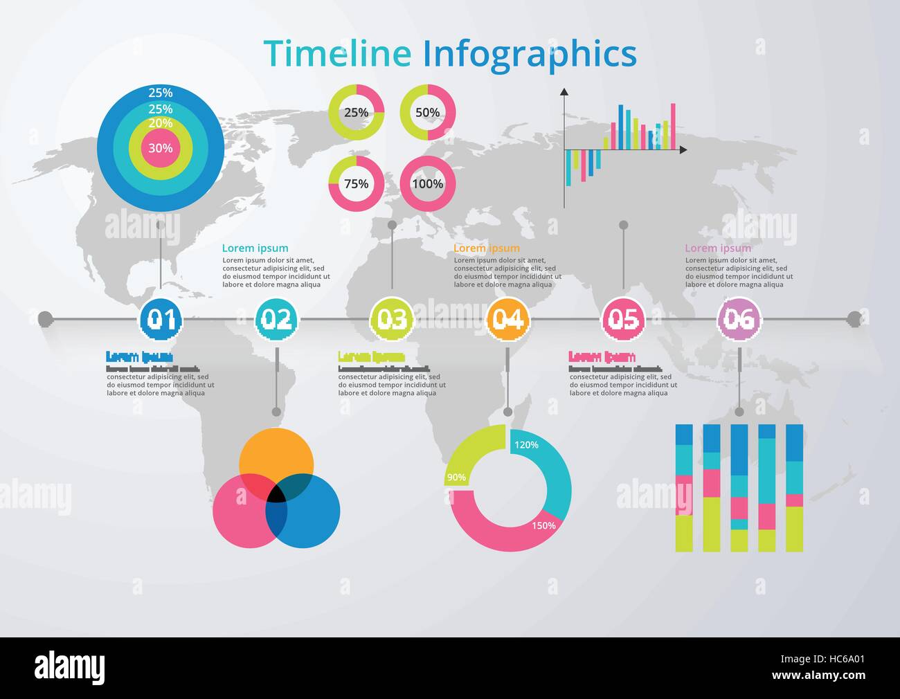 Vector illustration Timeline. flat design Stock Vector Image & Art - Alamy