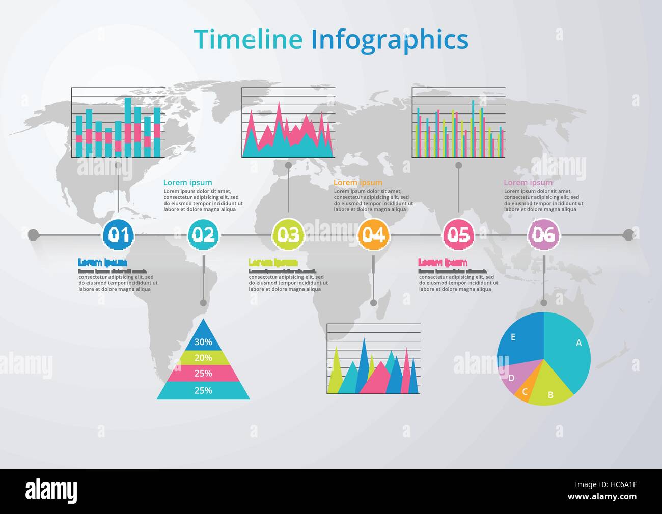 Vector illustration Timeline. flat design Stock Vector Image & Art - Alamy