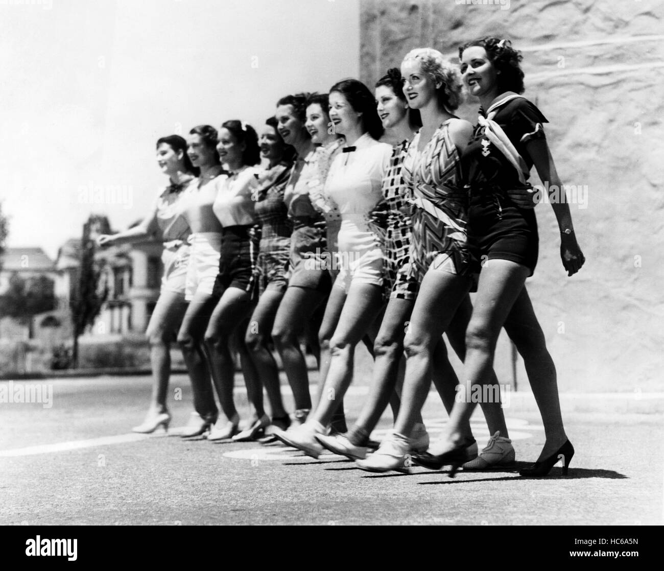 SING, BABY, SING, from left, chorus girls Poppy Wilde, Diane Cooke ...