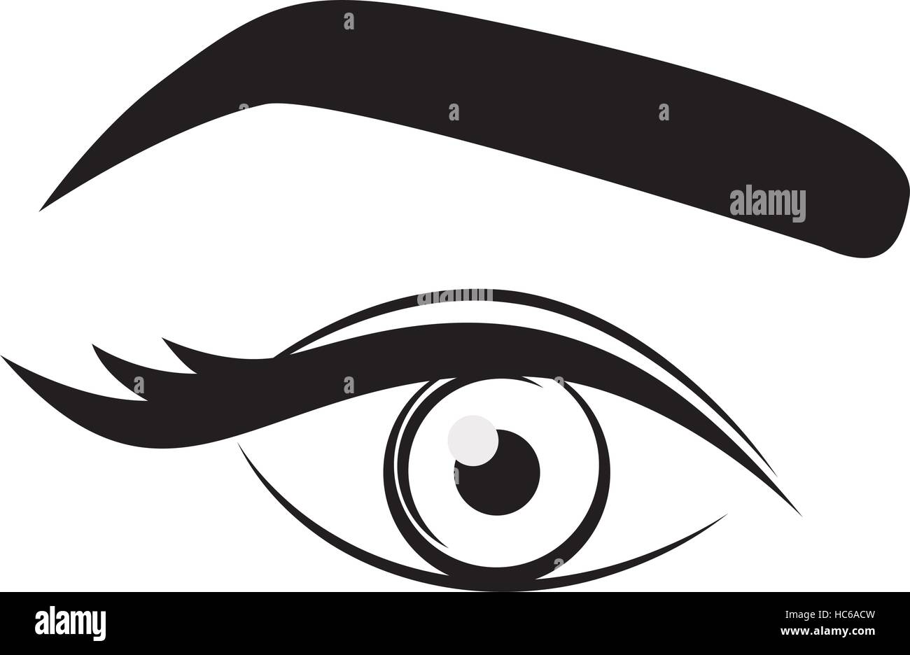 Female eye cartoon icon. View look vision and optical theme. Isolated ...
