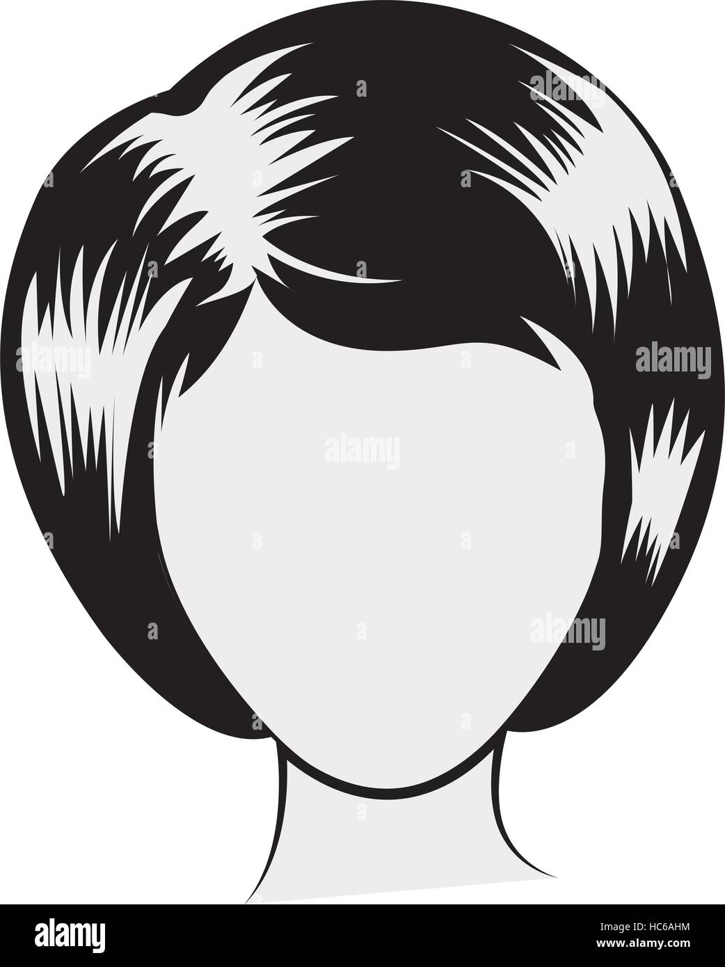 Woman head icon. Girl female avatar person people and human theme ...