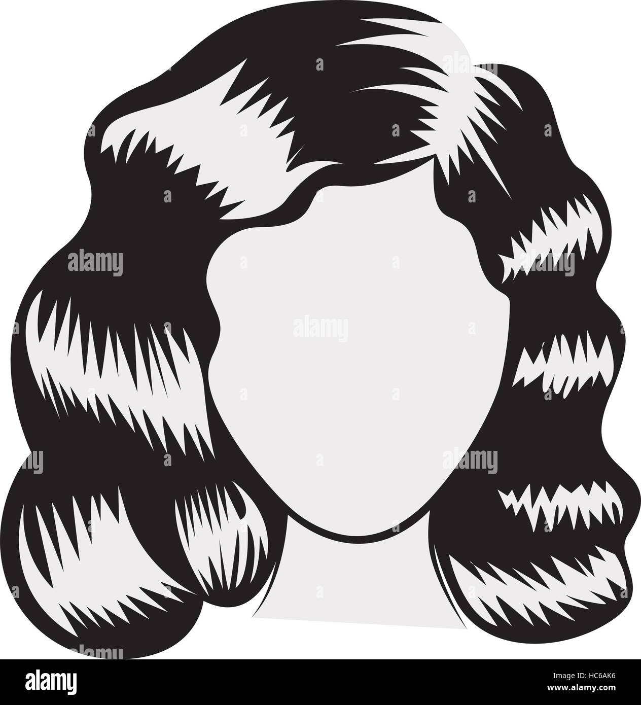 Woman head icon. Girl female avatar person people and human theme ...