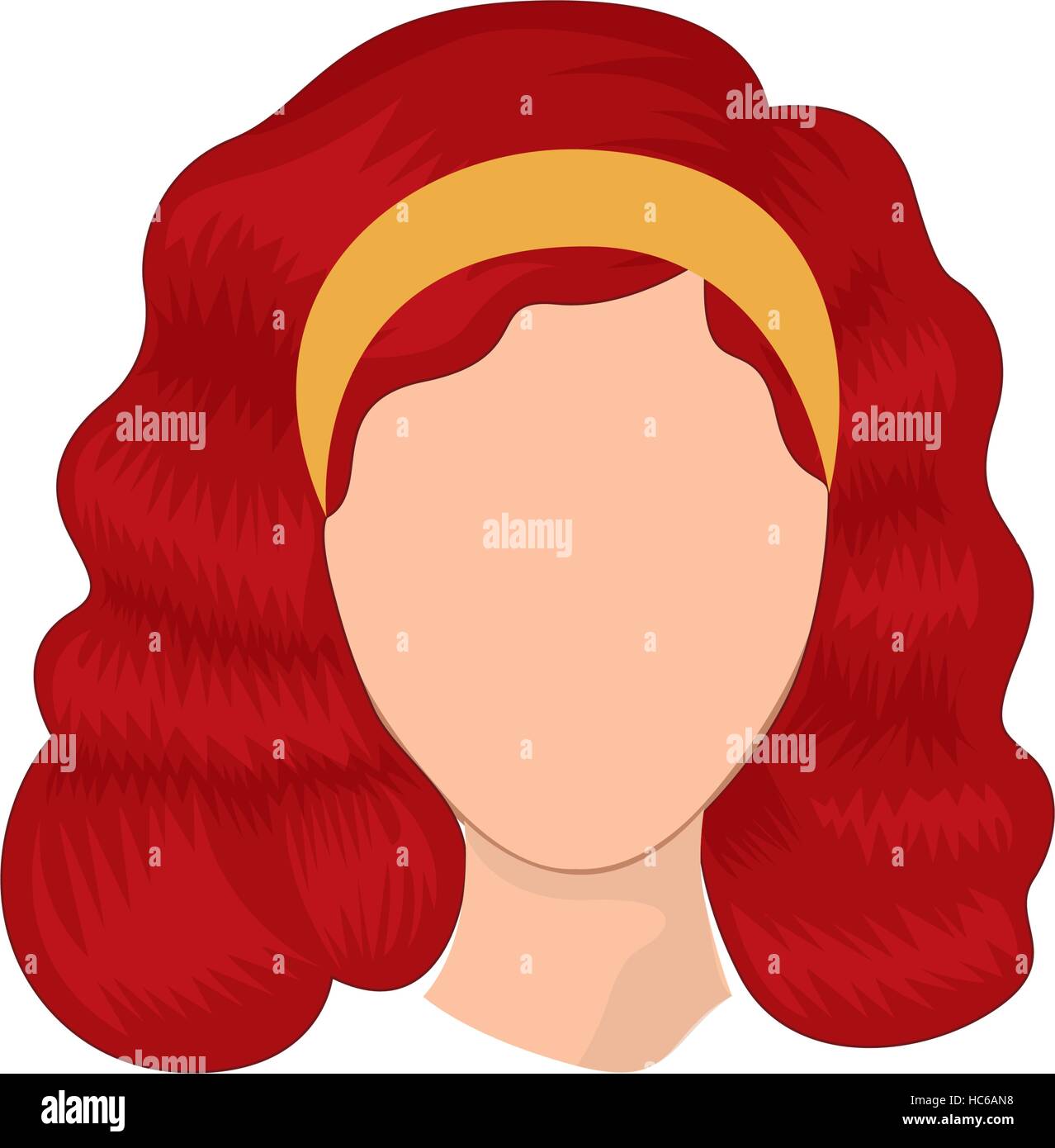 Woman head icon. Girl female avatar person people and human theme ...