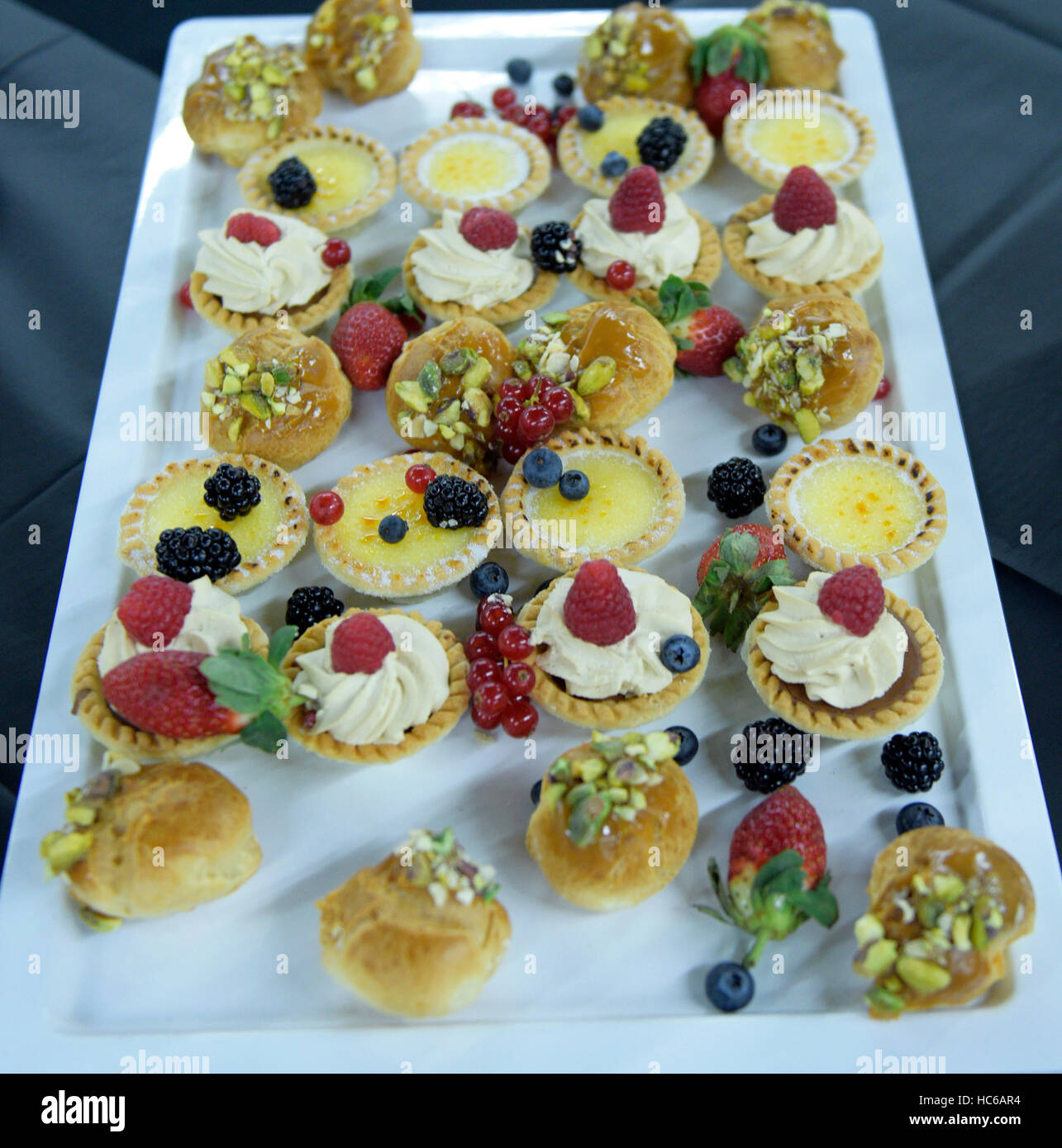 Tray of buffet food Stock Photo - Alamy