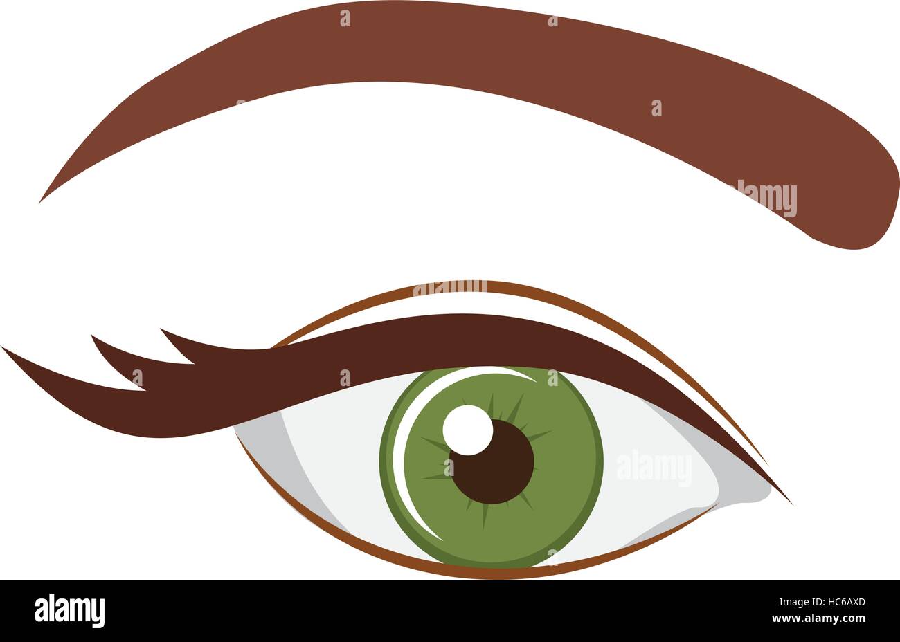 Female eye cartoon icon view hi-res stock photography and images - Alamy