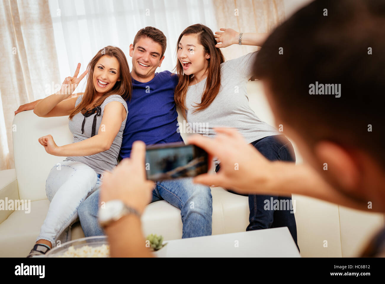 Friends Have A Fun Stock Photo - Alamy