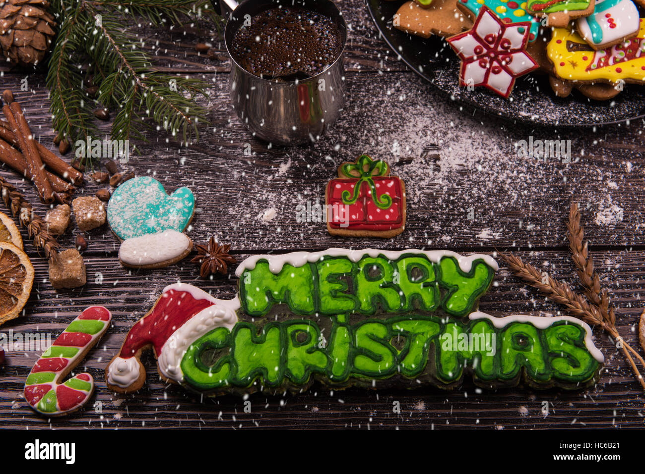 Different ginger cookies Stock Photo - Alamy