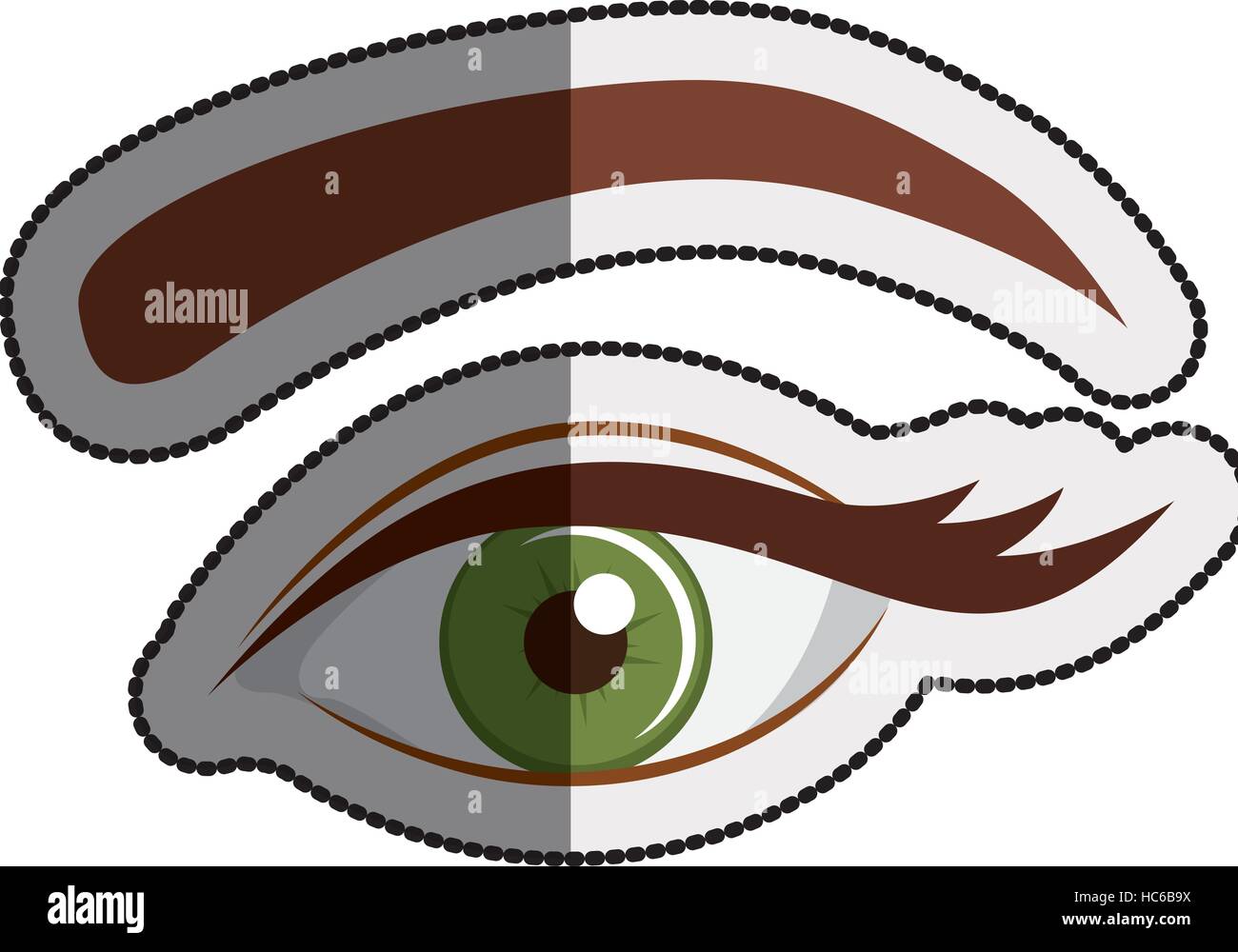 Female eye cartoon icon. View look vision and optical theme. Isolated ...