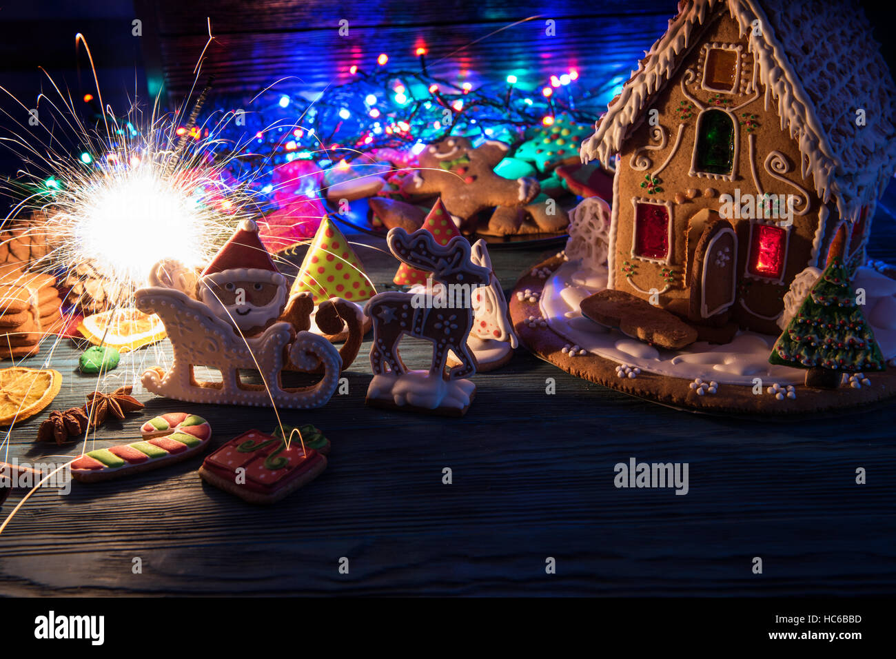 Different ginger cookies Stock Photo - Alamy