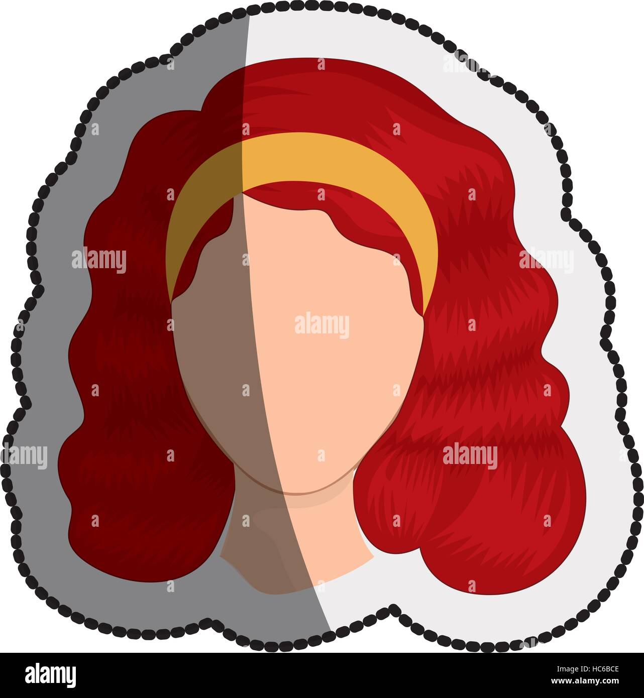 Woman head icon. Girl female avatar person people and human theme ...
