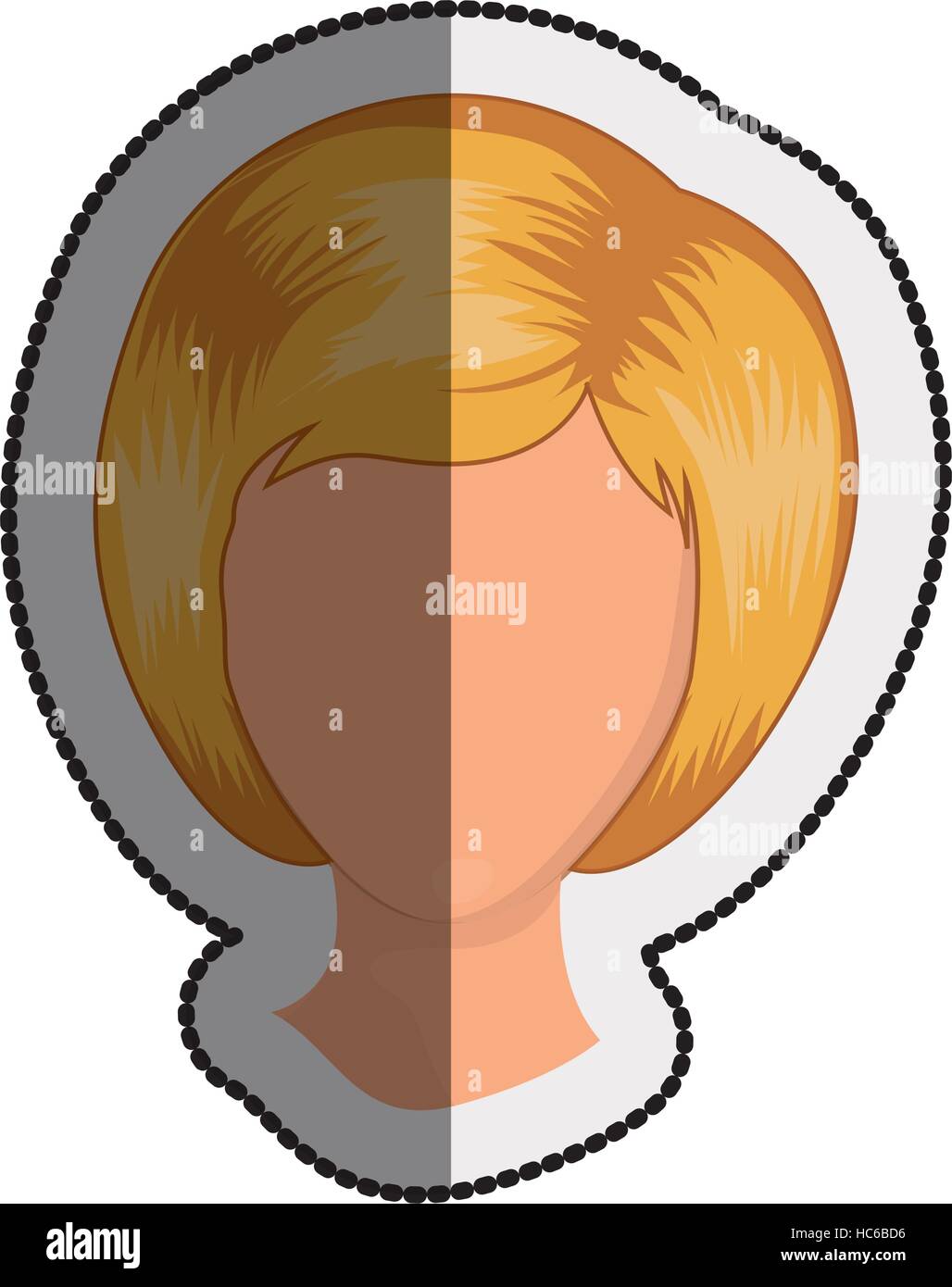 Woman head icon. Girl female avatar person people and human theme ...