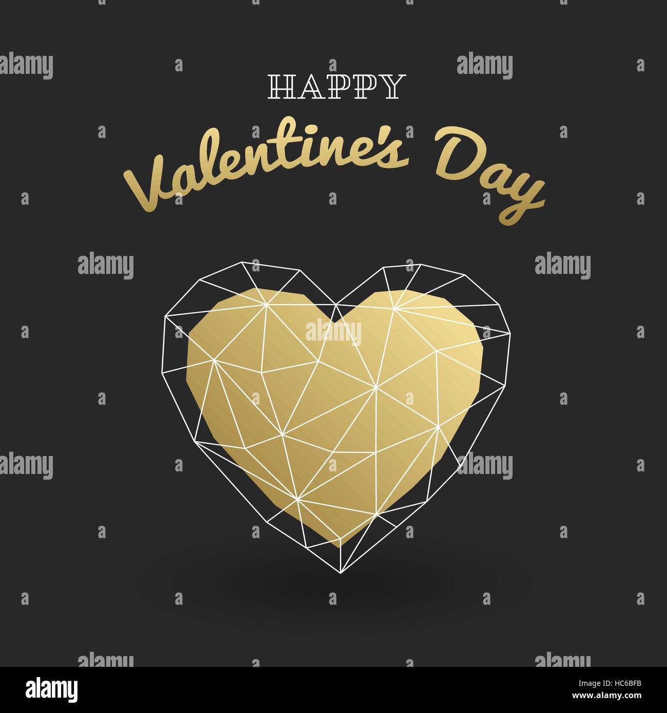 Polygonal heart hi-res stock photography and images - Alamy
