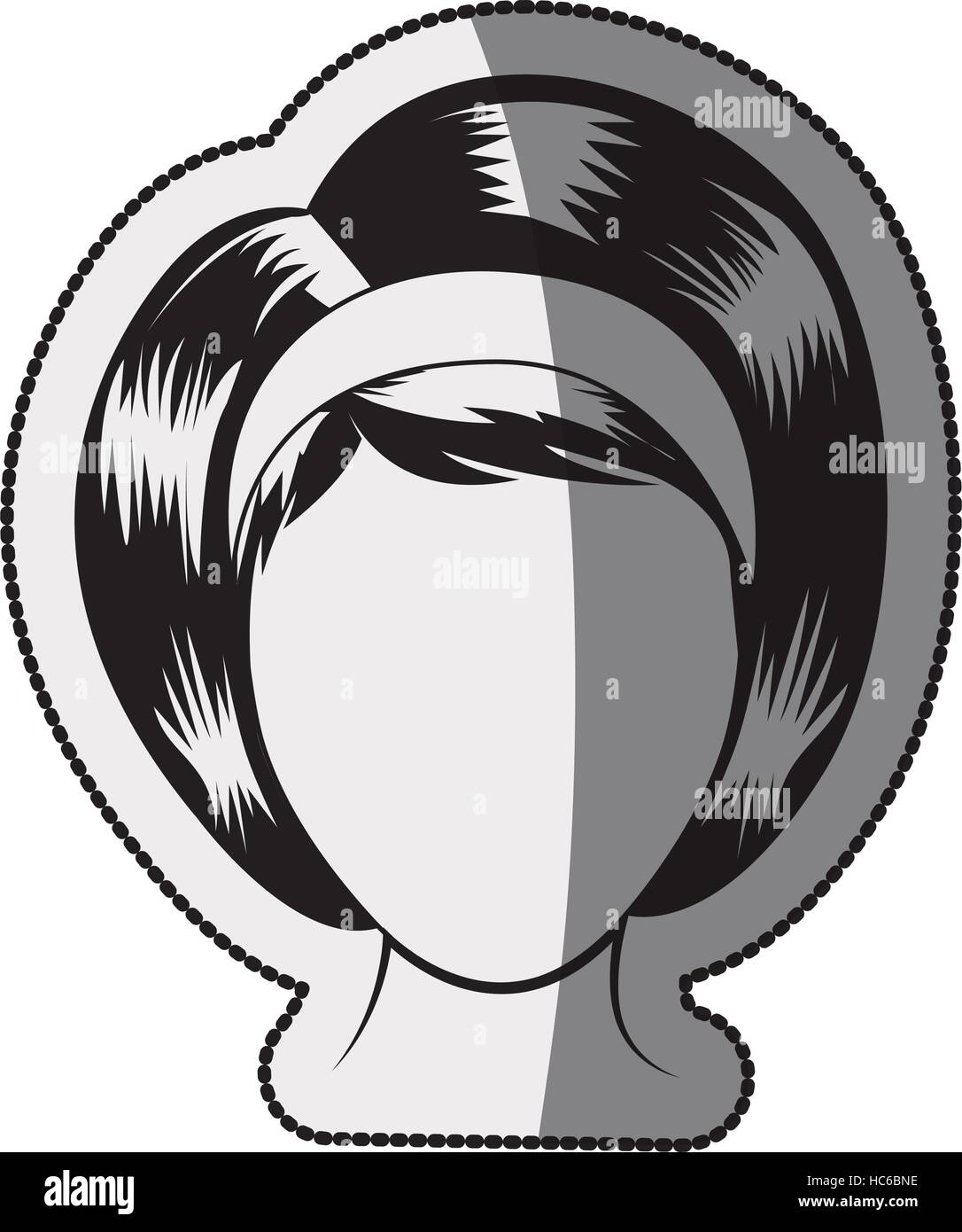 Woman head icon. Girl female avatar person people and human theme ...