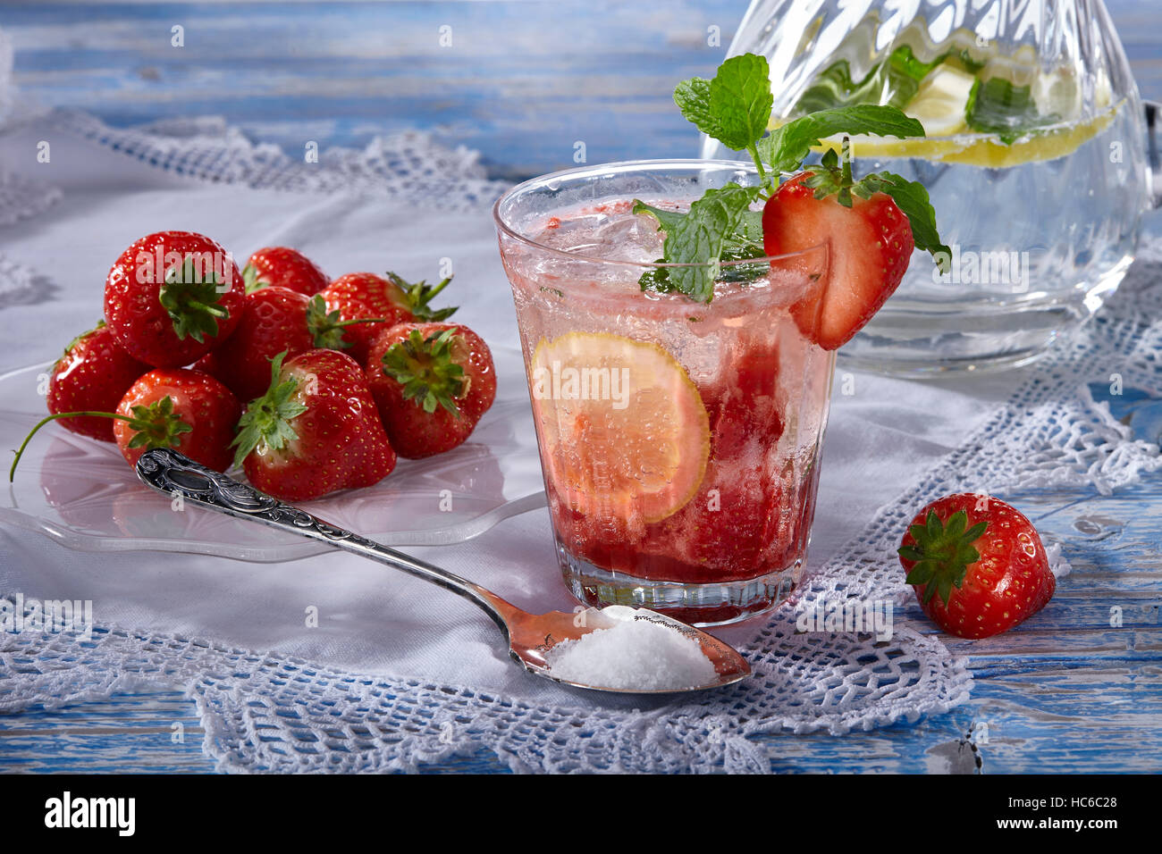 Glass of sparkling water drink hi-res stock photography and images - Alamy