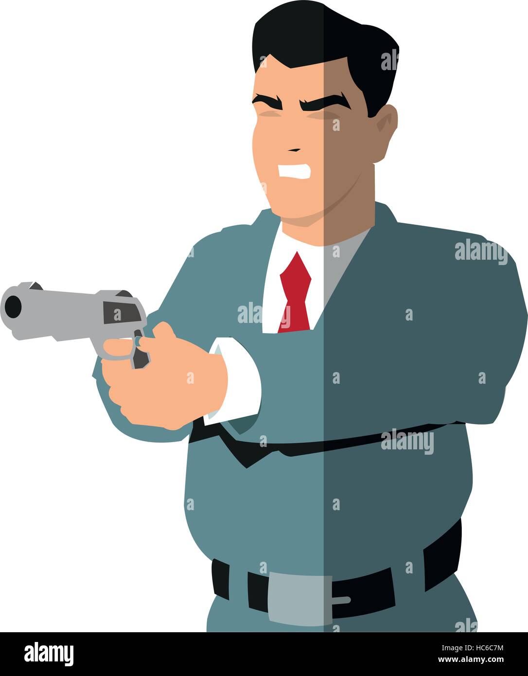 Isolated man cartoon with gun design Stock Vector Image & Art - Alamy
