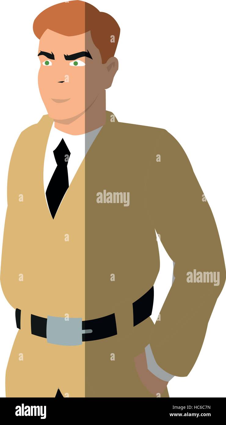 Isolated inspector man cartoon design Stock Vector Image & Art - Alamy