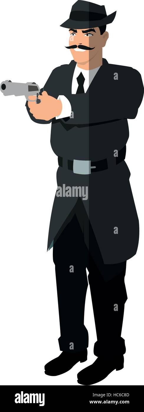 Isolated man cartoon with gun design Stock Vector Image & Art - Alamy