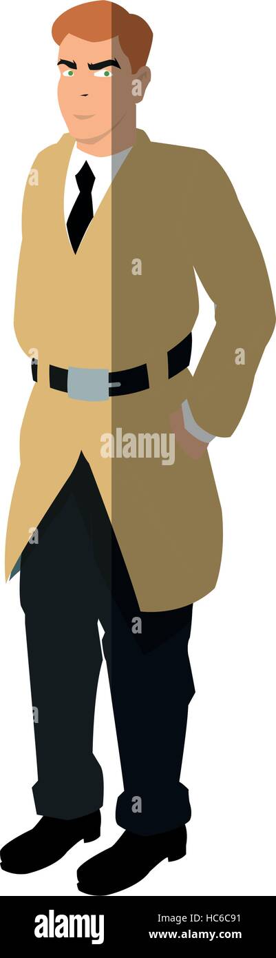 Isolated inspector man cartoon design Stock Vector Image & Art - Alamy