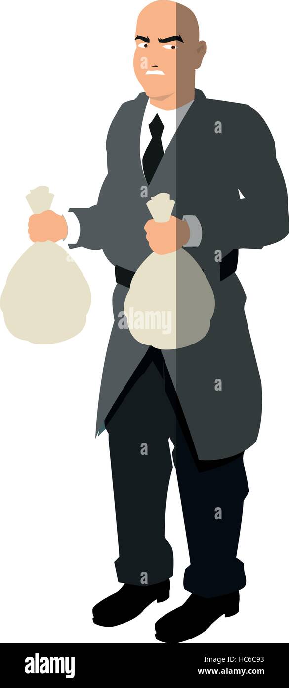 Isolated thief cartoon with money bag design Stock Vector Image & Art ...