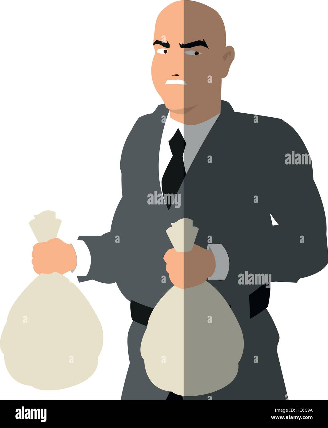 Isolated thief cartoon with money bag design Stock Vector Image & Art ...