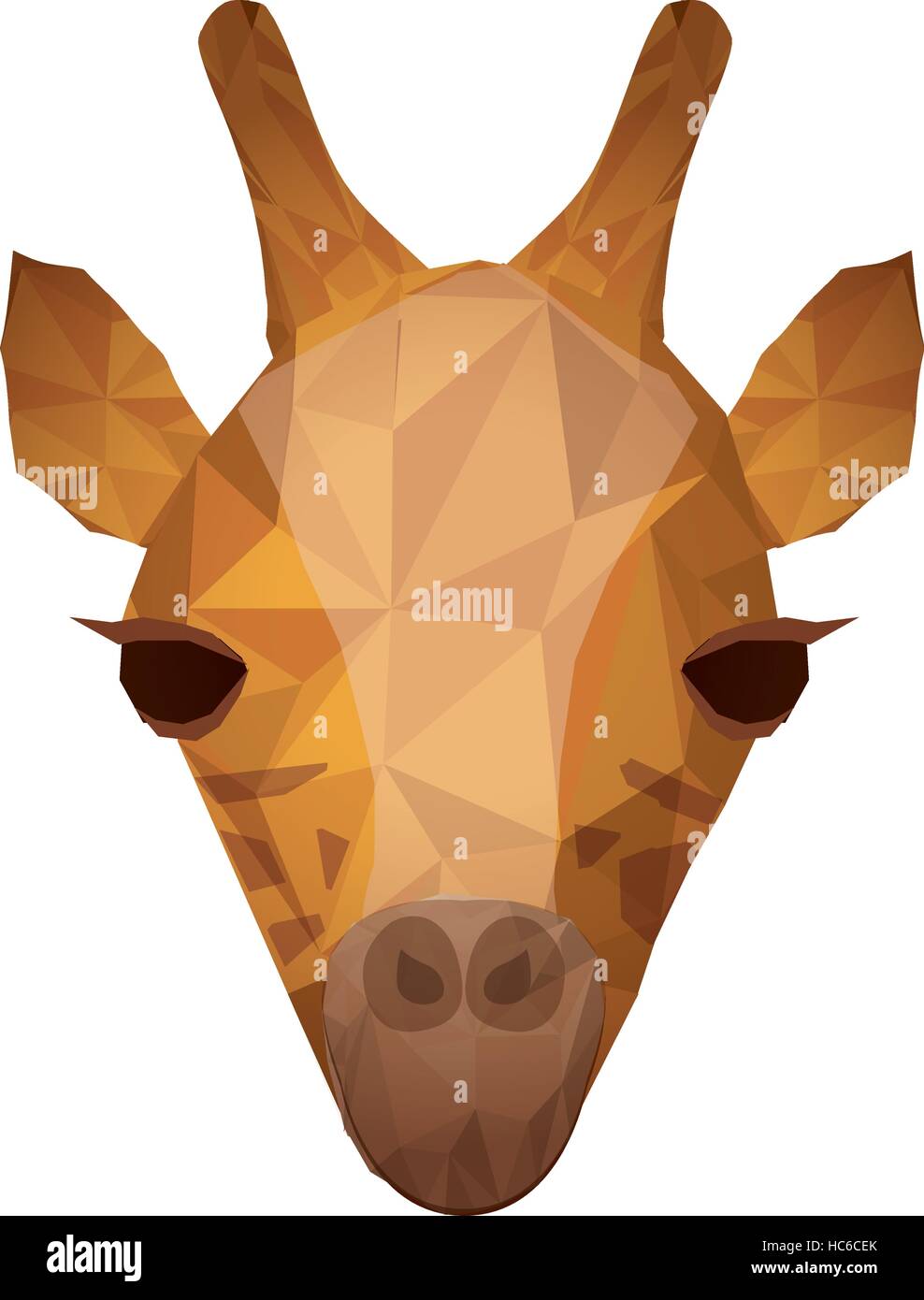 Polygonal giraffe icon. Animal nature life and fauna theme. Isolated ...