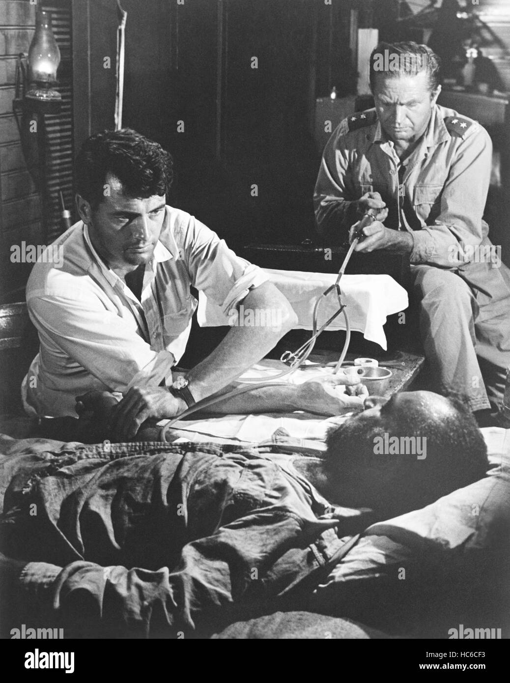 THE SPIRAL ROAD, from front: will Kuluva, Rock Hudson, Karl Swenson ...