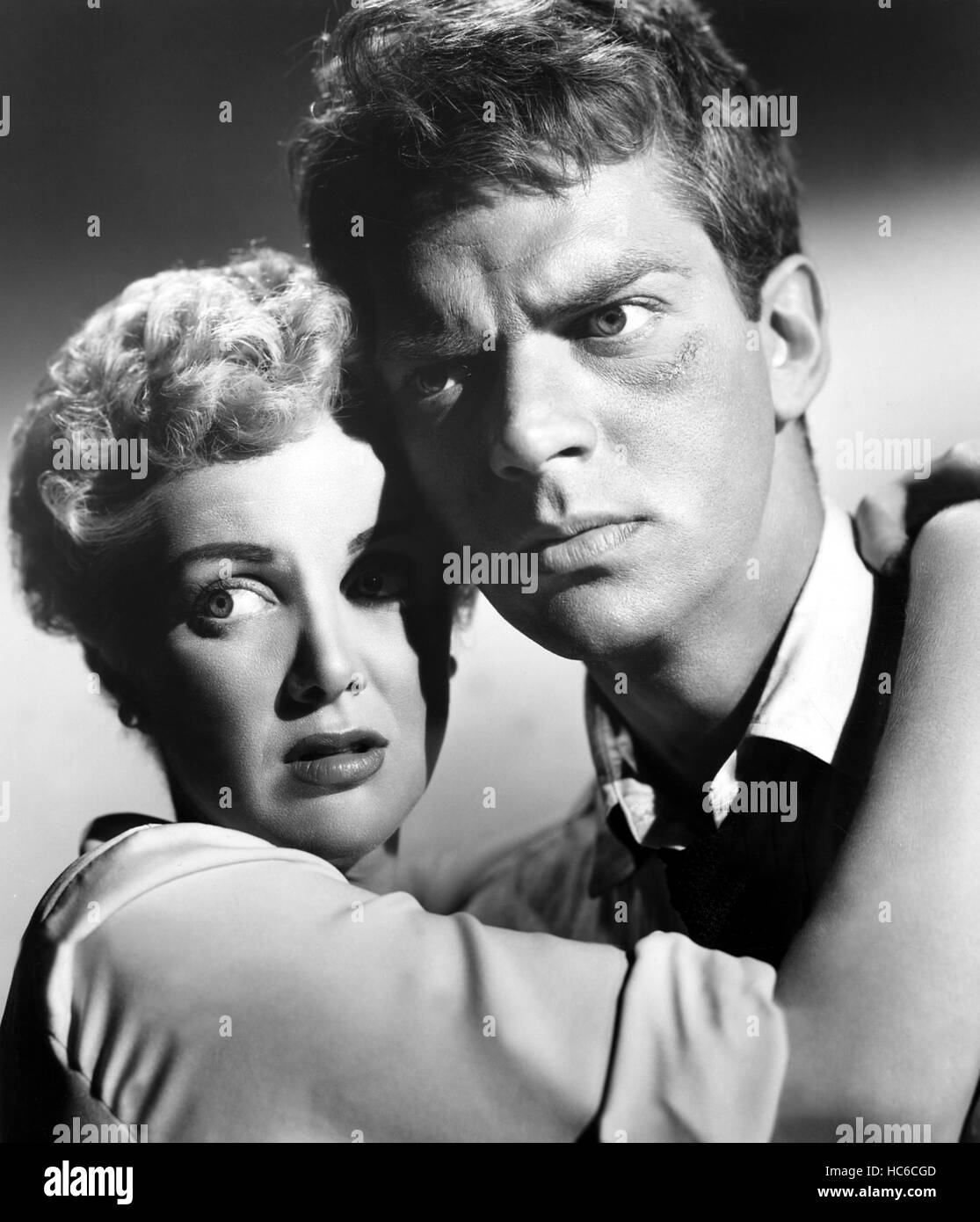 SPLIT SECOND, from left: Jan Sterling, Keith Andes, 1953 Stock Photo ...