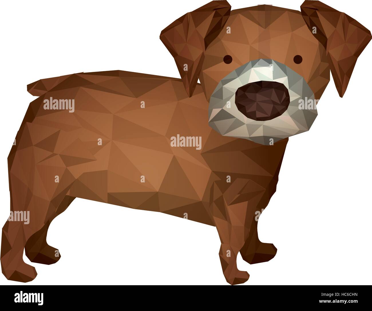 Polygonal dog icon. Animal nature life and fauna theme. Isolated design ...