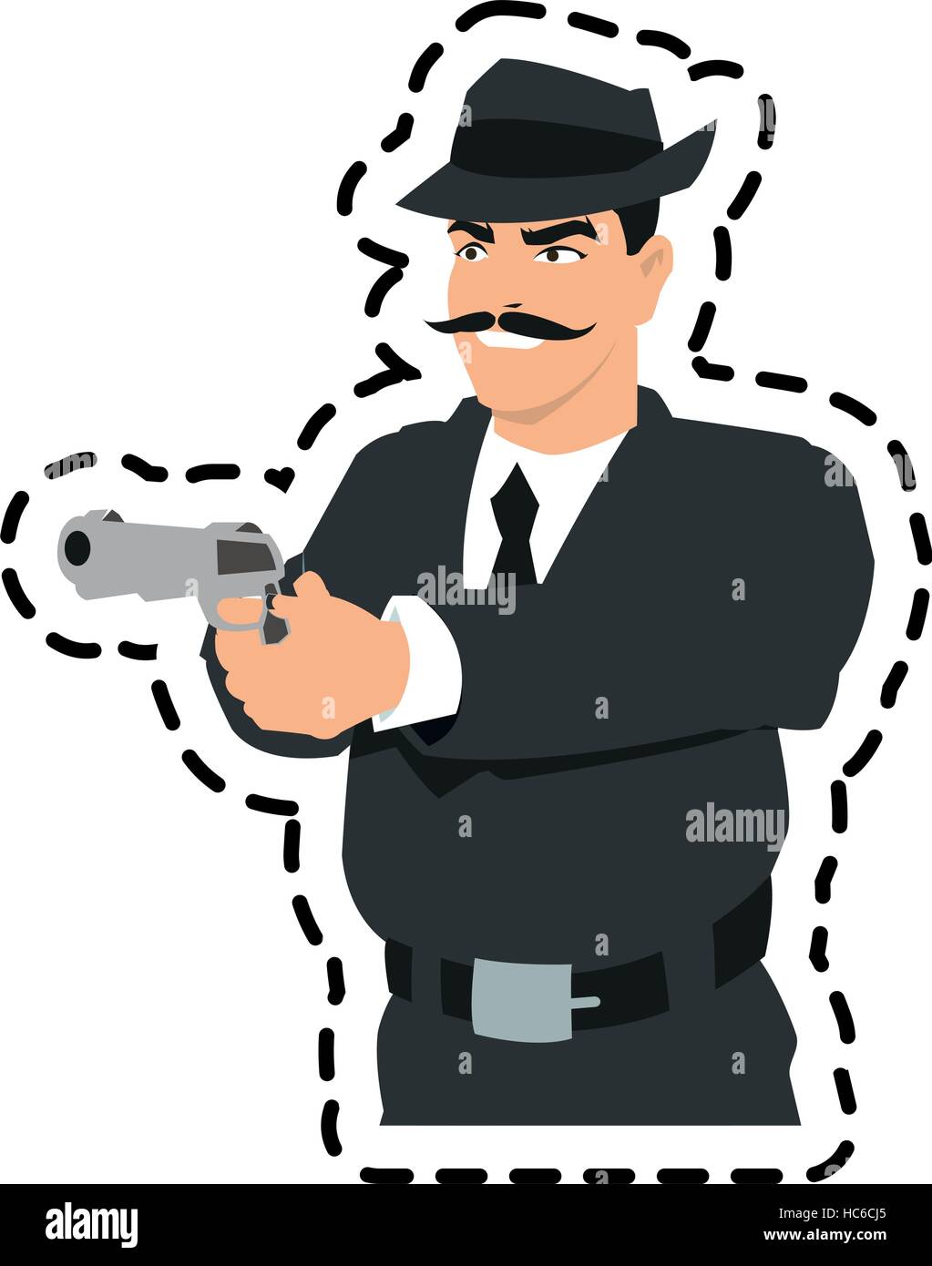 Isolated man cartoon with gun design Stock Vector Image & Art - Alamy