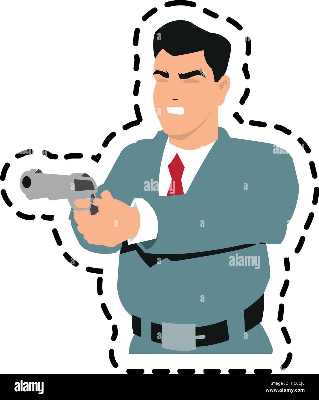 Isolated man cartoon with gun design Stock Vector Image & Art - Alamy