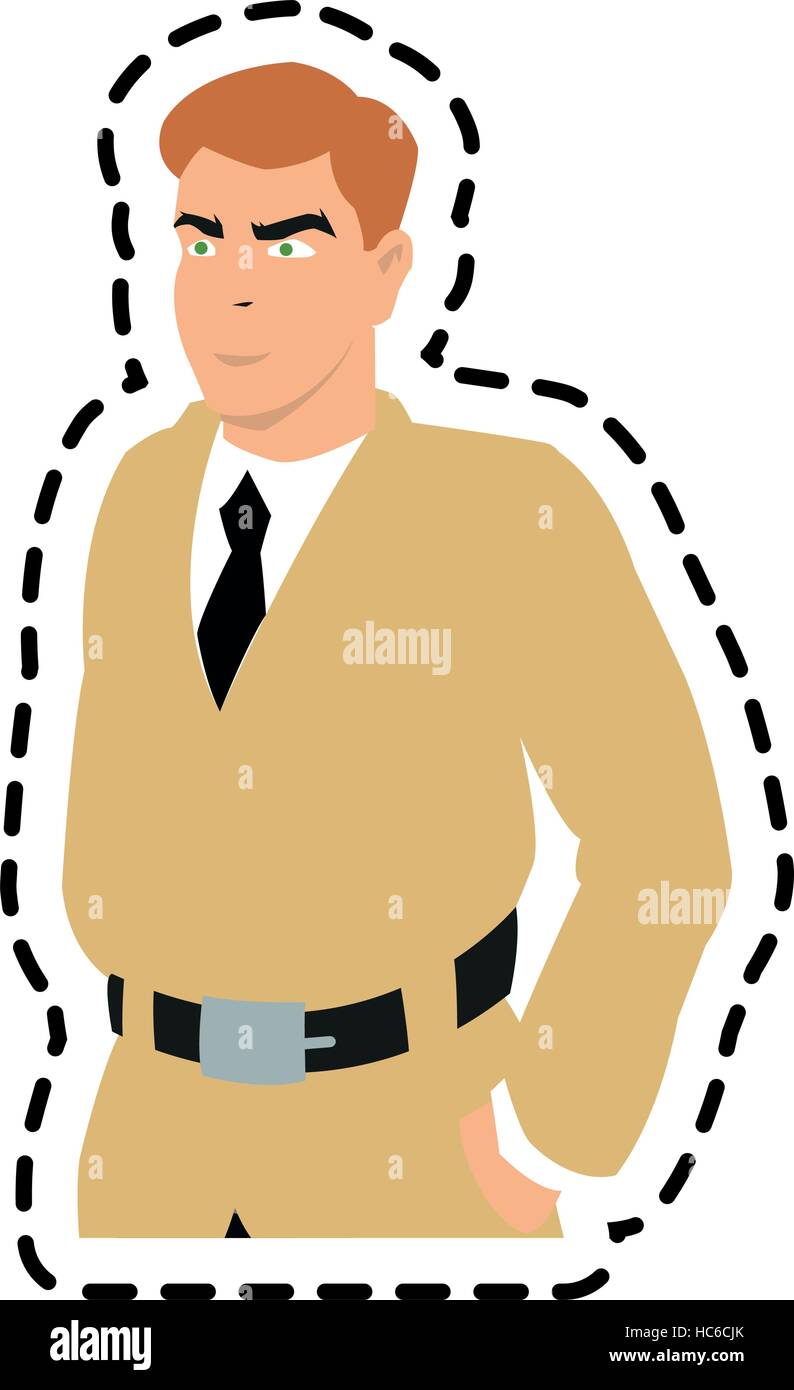 Isolated inspector man cartoon design Stock Vector Image & Art - Alamy