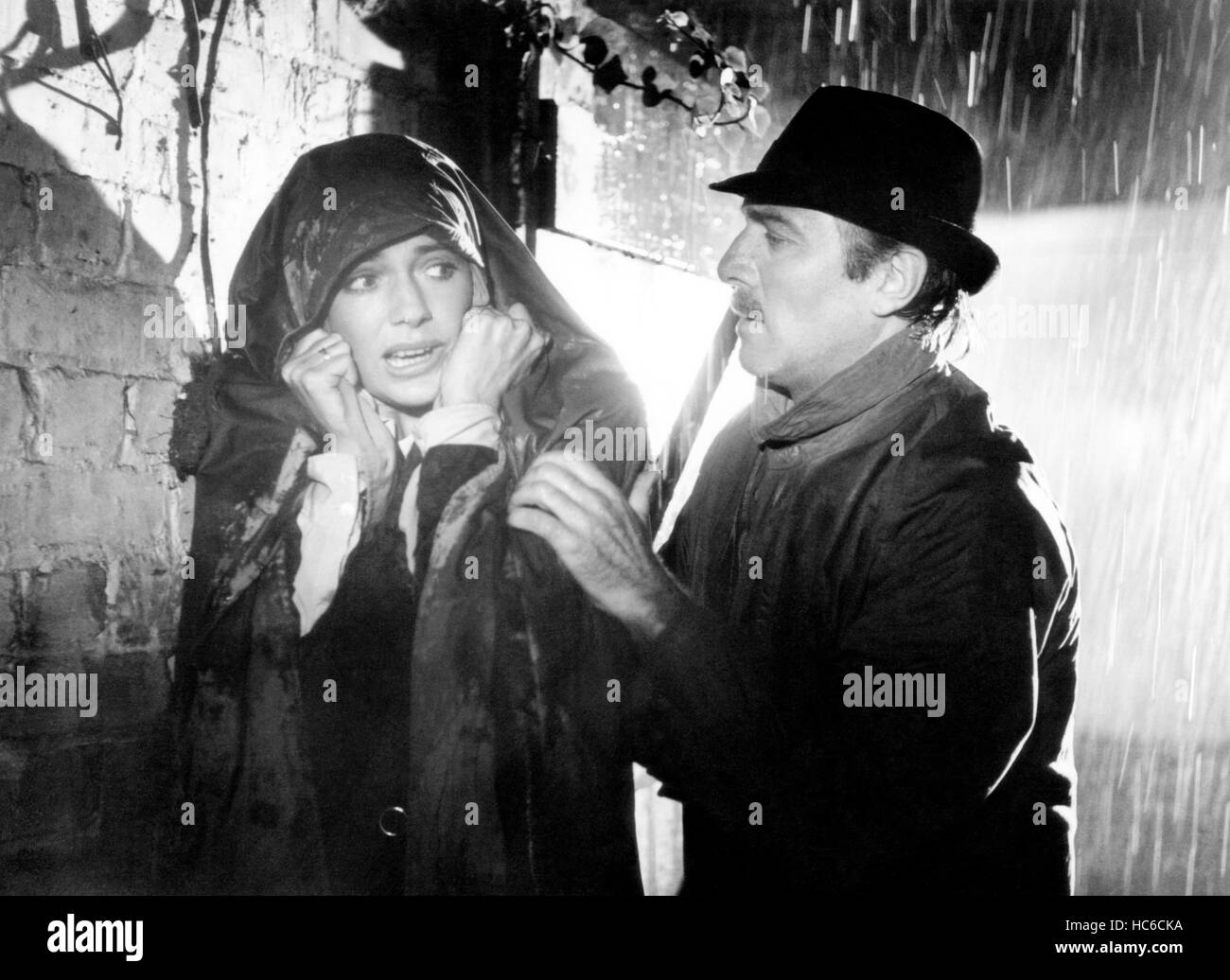 THE SPIRAL STAIRCASE, from left, Jacqueline Bisset, Christopher Plummer ...