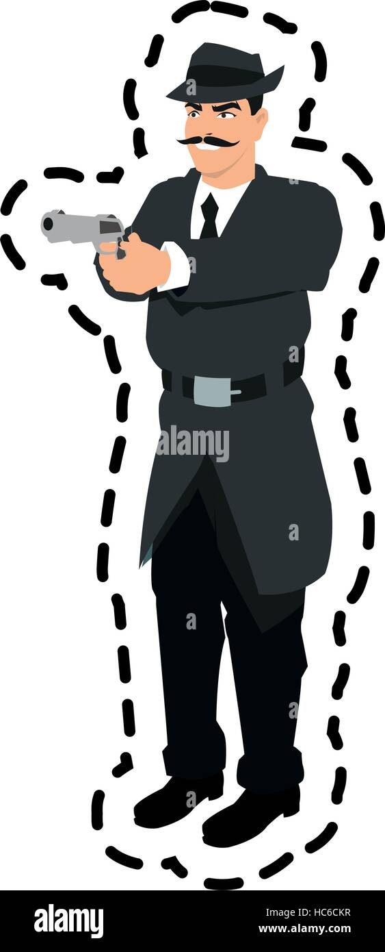 Isolated man cartoon with gun design Stock Vector Image & Art - Alamy