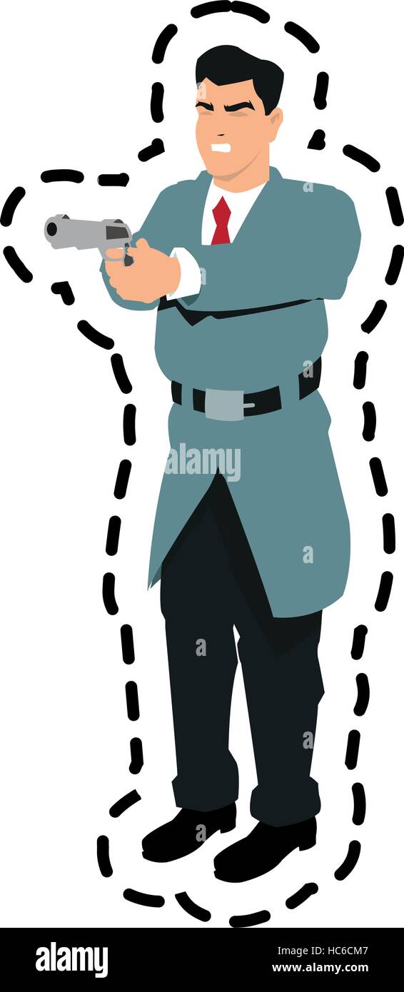 Isolated man cartoon with gun design Stock Vector Image & Art - Alamy