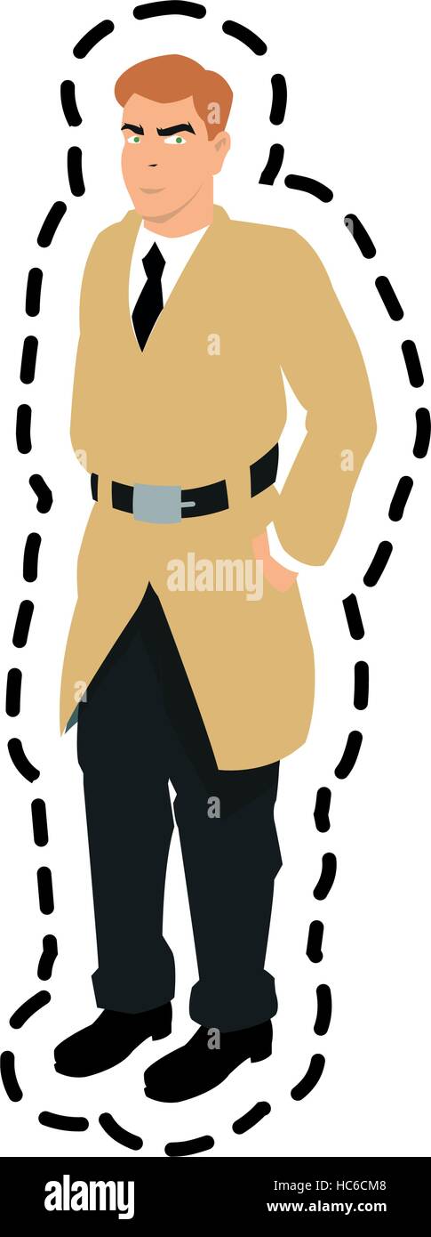 Isolated inspector man cartoon design Stock Vector Image & Art - Alamy