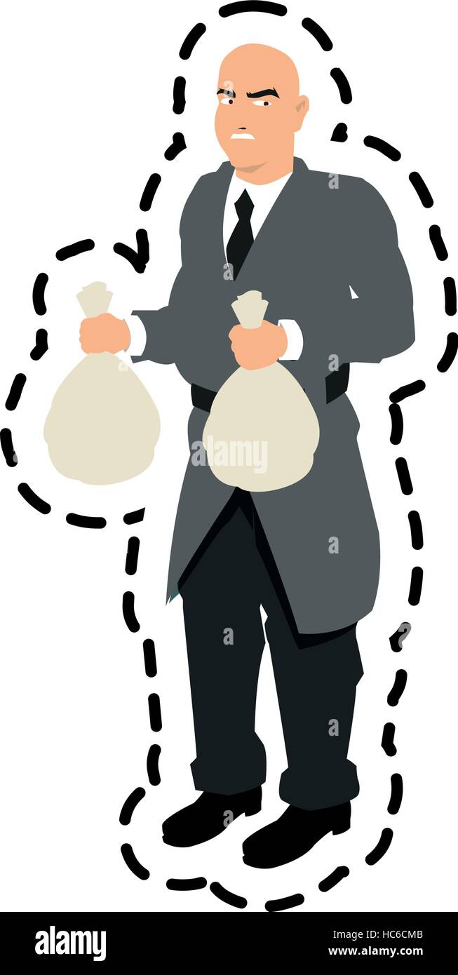 Isolated thief cartoon with money bag design Stock Vector Image & Art ...