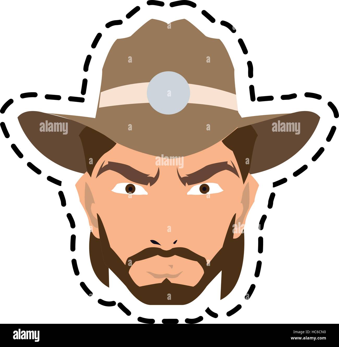 Isolated cowboy cartoon design Stock Vector Image & Art - Alamy