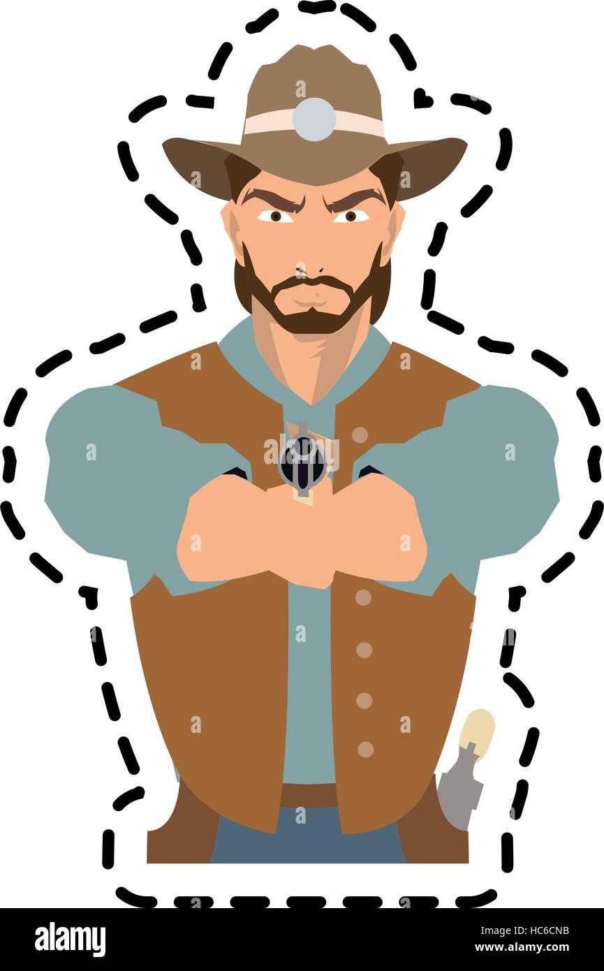 Isolated cowboy cartoon design Stock Vector Image & Art - Alamy
