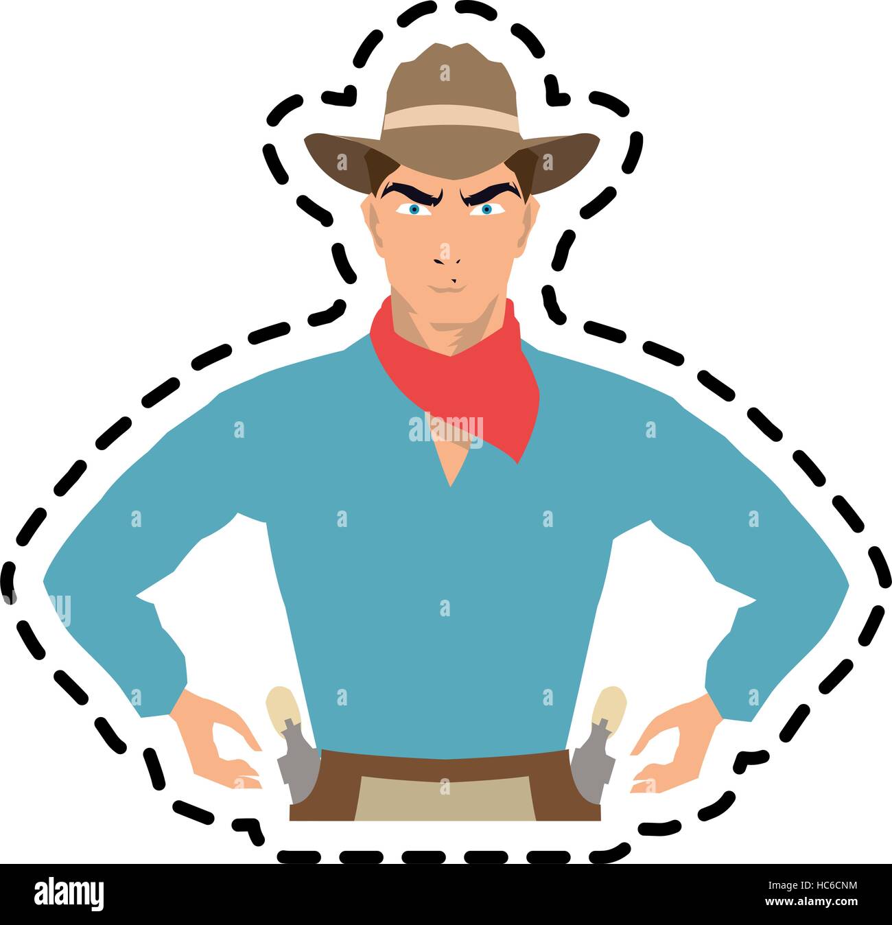 Isolated cowboy cartoon design Stock Vector Image & Art - Alamy